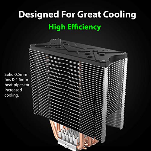 Game Max Gamma 500 ARGB CPU Cooler, ARGB LEDs, 5 Heatpipes, 1 x 120mm ...