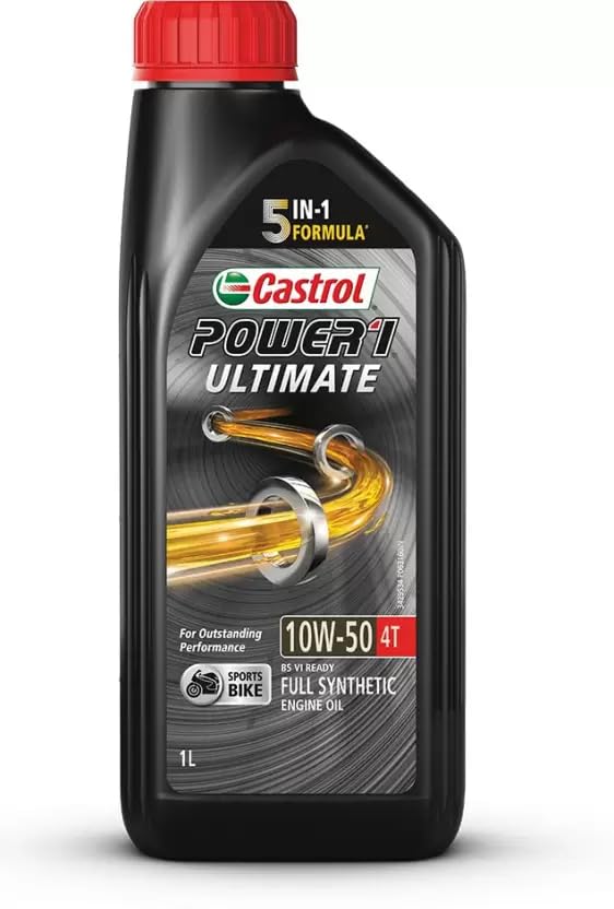 Power1 Ultimate 10W-50 4T Full-Synthetic Engine Oil (1 L, Pack of 1 ...