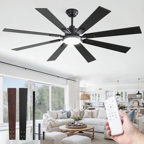 Amazon.com: Dodomomocde 84 Inch Ceiling Fan with Lights and Remote ...