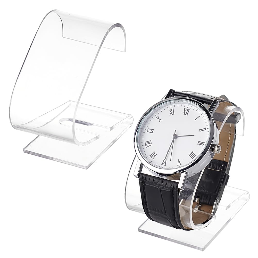 Amazon.com: PH PandaHall 2pcs Clear Watch Display Stand, 2.4 x 2.4 x 1. ...