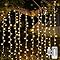 Amazon.com: suddus Curtain Lights for Bedroom, 200 Led Hanging String ...
