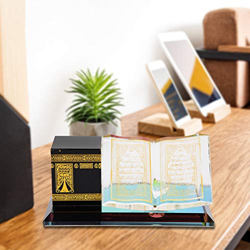 Muslim Crystal Gilded Kaaba Quran Model Kits Islamic Building Crystal ...