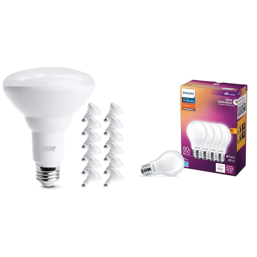 Feit Electric, LED BR30 Bulbs, 65W Equivalent, Dimmable, 2700k Soft ...