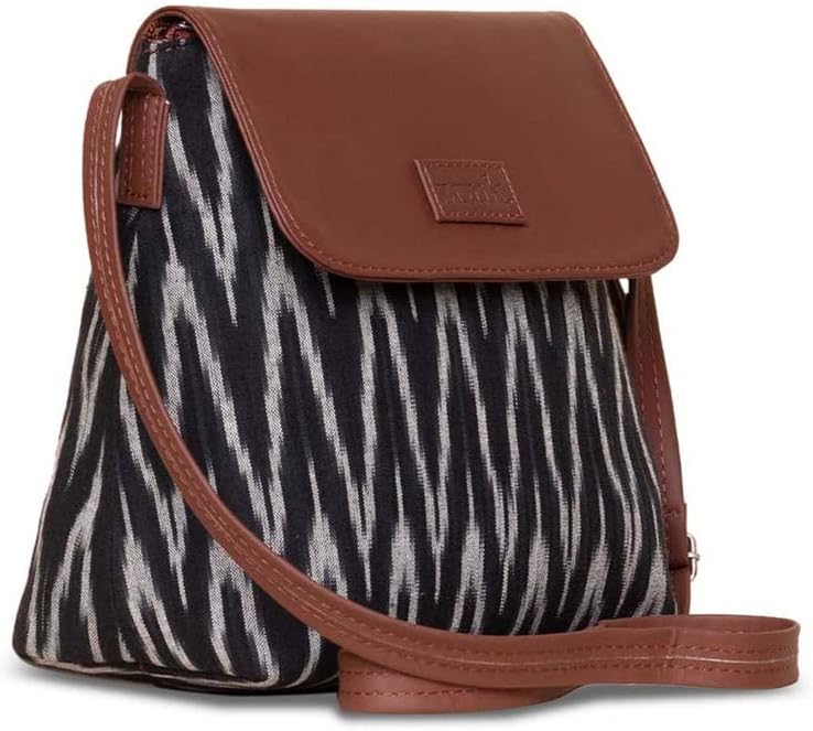 ZOUK Taj Guldasta Motif Printed Women's Hand Crafted Vegan Leather ...