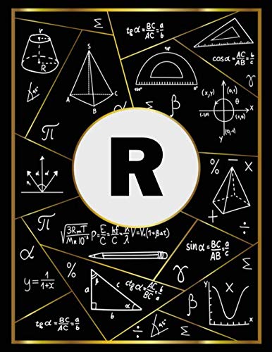 Amazon.com: R: Initial Monogram R Graph Paper and College Ruled ...