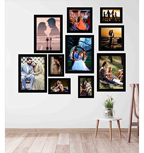 SAF Set of 10 Collage Synthetic Framed with Acrylic Glass Photo Frame ...