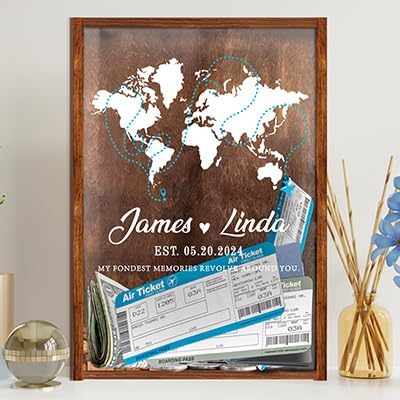 Amazon.com - Custom Travel Adventure Archive Box, Personalized Shadow ...