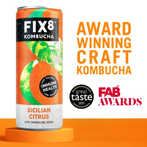 Fix8 Sicilian Citrus Kombucha, 250ml - Tastyfactory