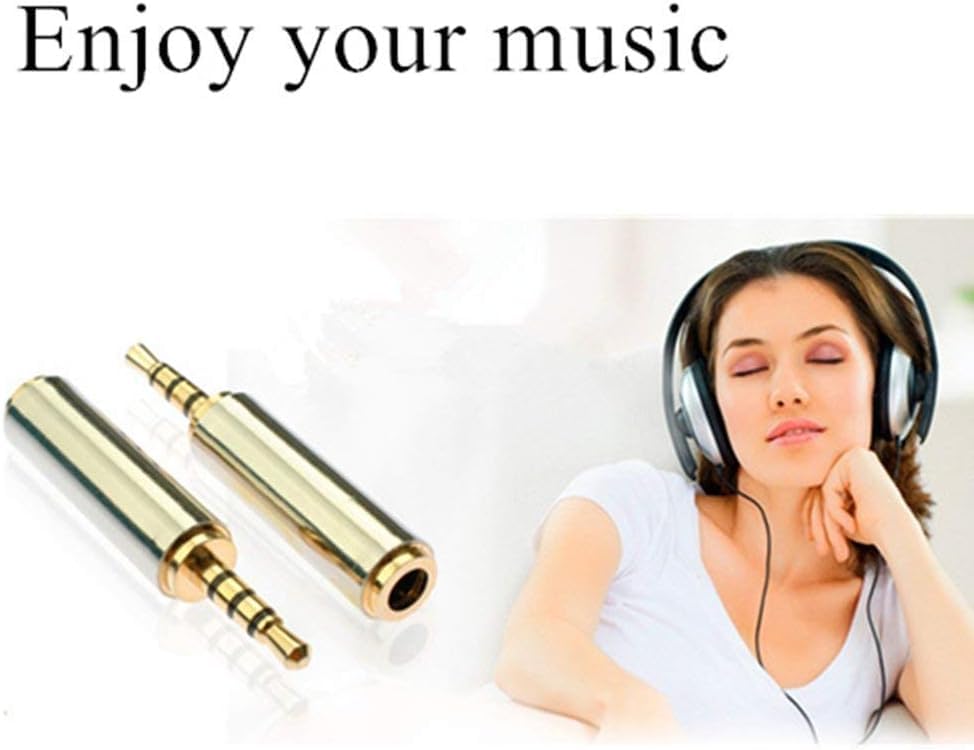 Snapklik.com : 2.5mm Male To 3.5mm Female Audio Adapter Gold Plated Aux ...