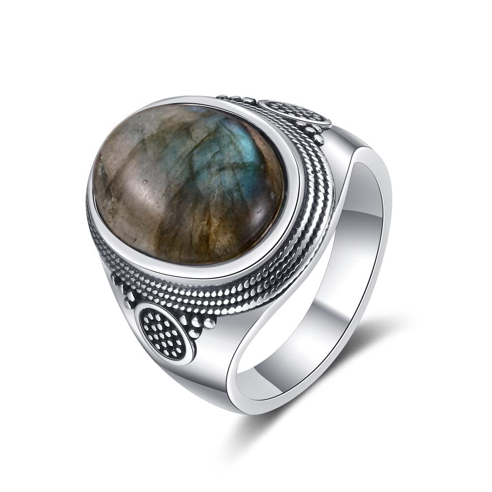Mens Labradorite Ring
