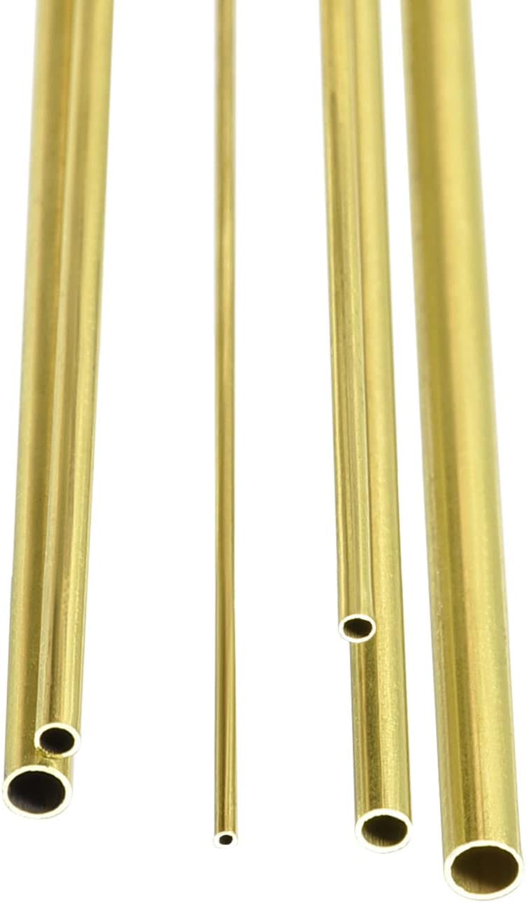 Amazon.co.jp: DTGN 1mm 1.5mm 2mm 2.5mm 3 mm 3.5mm x 0.2mm x 300mm ブラスチューブ 2セット入 マシン設備用 メタル製 チューブ ...