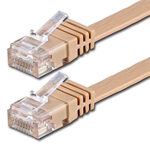 1aTTack 25m – Lan Flat Cable CAT.6 light-brown – 1 piece 1000 Mbit s ...