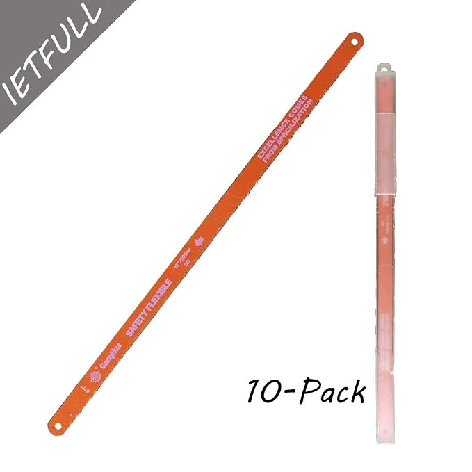 Hacksaw Blades 12 inch metal (10 Pack) High Speed 24 TPI - 12" Length ...