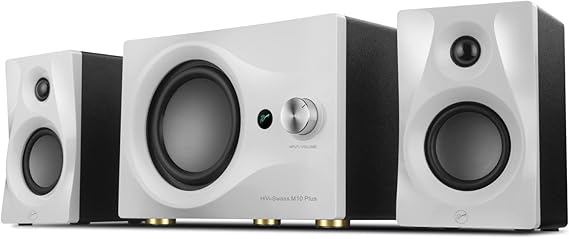 Amazon.com: HiVi-Swans M10 Plus White Bookshelf Speaker, Bluetooth ...