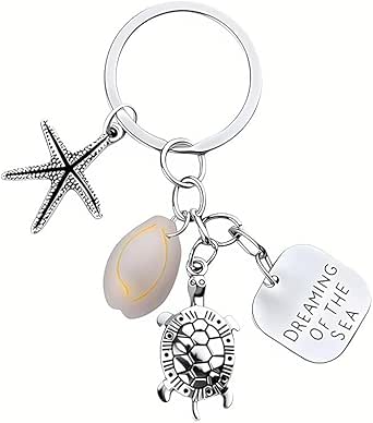 Amazon.com: Ocean Animals Keychain Inspirational Gifts for Beach Animal ...