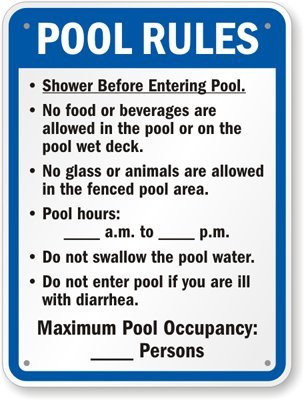 Florida Pool Rules Sign Heavy Duty Aluminum Sign 80 Mil | Desertcart ...