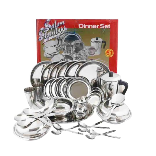 SAIL Salem Stainless Steel Dinner Set 51 Pc : Amazon.in: Home & Kitchen