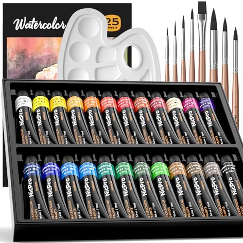 Amazon.com: Nicpro Watercolor Paint Set for Adults, Kids, Beginner ...