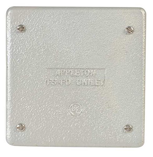 Appleton FSK-2B-CA FS/FD Cover, 2-Gang, Blank, Vapor Proof, Aluminum ...