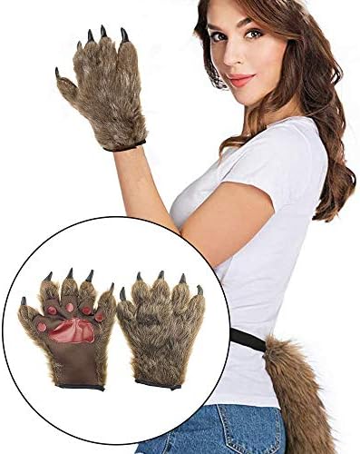 Wolf Claw Glove, Werewolf Costume Halloween Wolf Bear Claws Gloves With ...