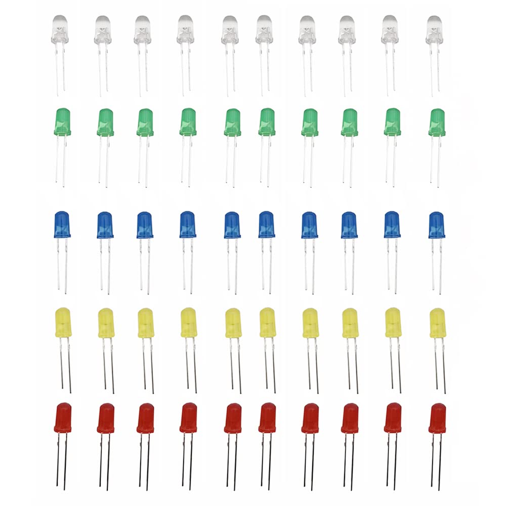 10 Color Leds Bojack 200 Piece Led Diode Assortment 10 Colors 5mm