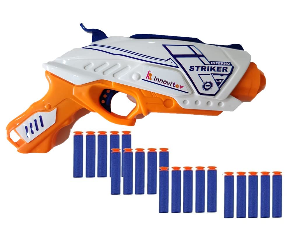 Buy Innovitoy Inferno Striker Kids Toy Gun with 5-Dart Rotating Drum ...