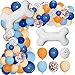 Amazon.com: 117Pcs Paw Dog Theme Party Balloon Garland Kit, Blue Orange Blush Dog Paw Balloon ...