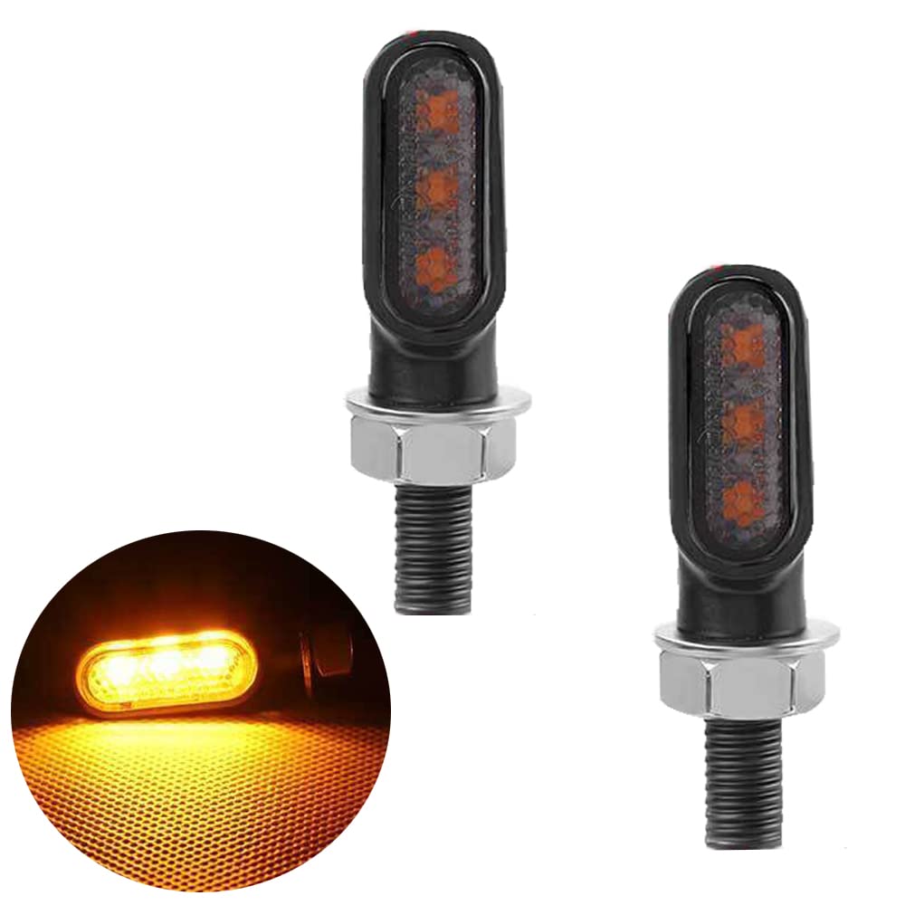 Snapklik.com : Motorcycle Mini Turn Signals LED Metal Indicators Lights ...
