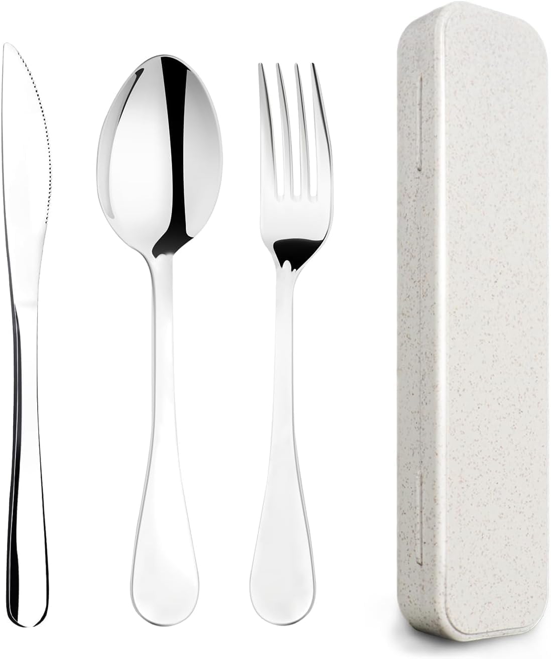 Amazon.com | 3 Pcs Cutlery Set with a portable exquisite marble pattern ...