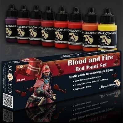 Amazon.com: Blood and Fire Red Paint set by SCALE 75 : Arts, Crafts ...