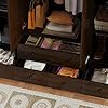 Amazon.com: Hitow Wardrobe Armoire with 4 Louvered Doors, Wardrobe ...