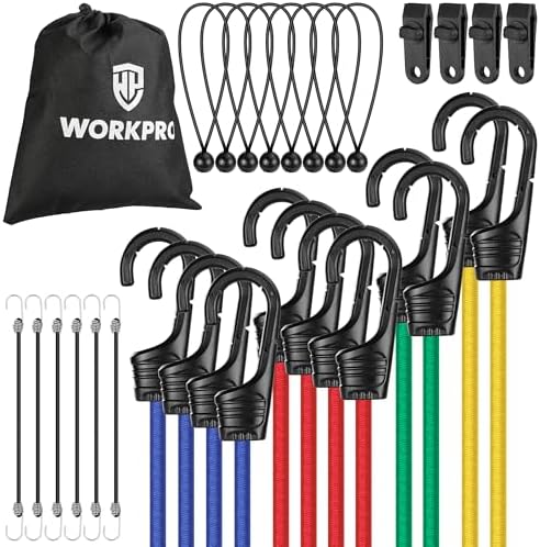 Goodyear Bungee Cords Heavy Duty - 20 Piece Bungee Cords with Steel ...