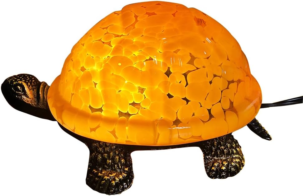 DUONAYU Tiffany Style Stained Glass Turtle Small Night Light, Small ...