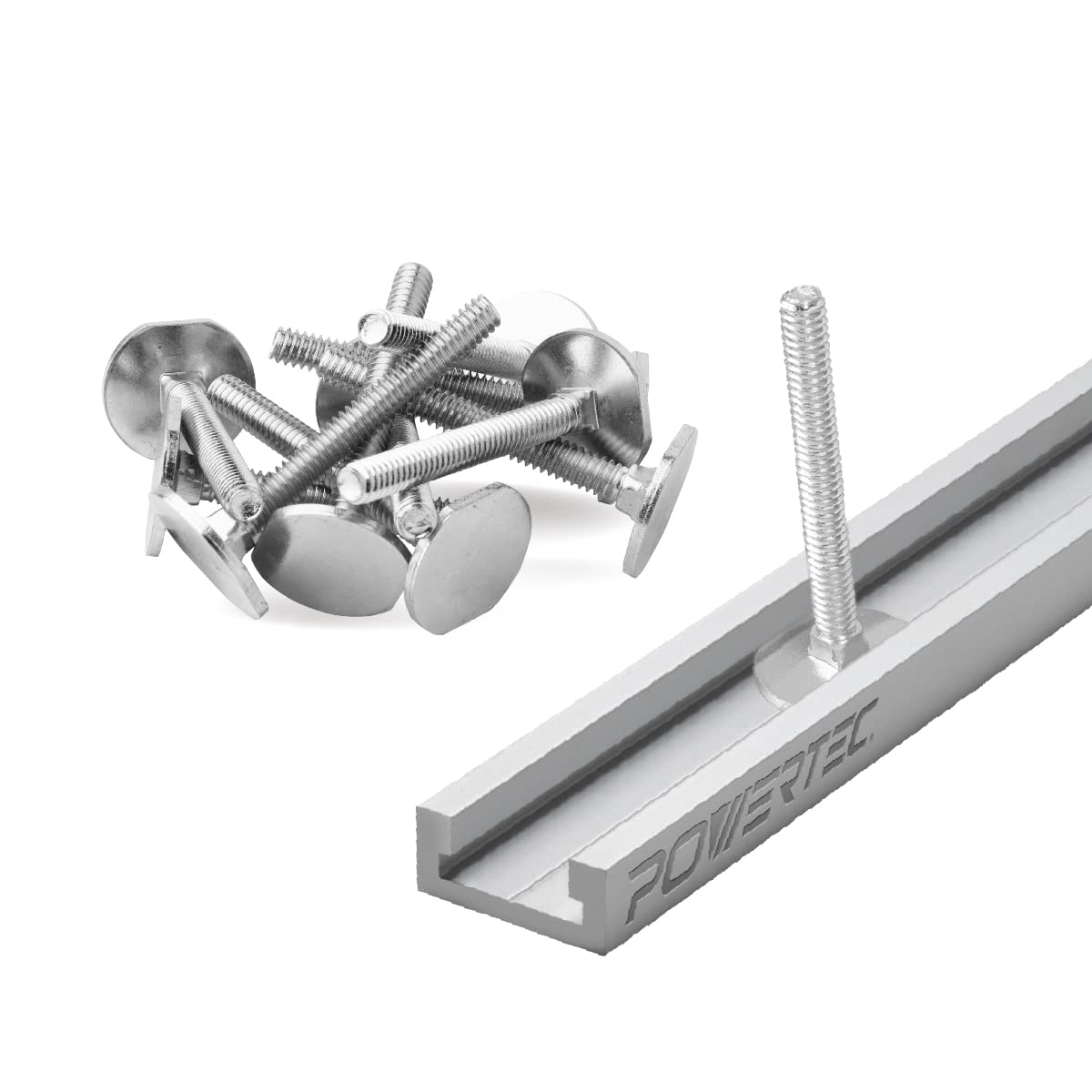 POWERTEC 32" Table Saw Miter T-Track Kit – Includes 10pcs 1/4"-20, 2 ...