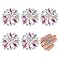 Amazon.com: FINGERINSPIRE 6 PCS Shiny Flower Rhinestone Buttons 1 inch ...
