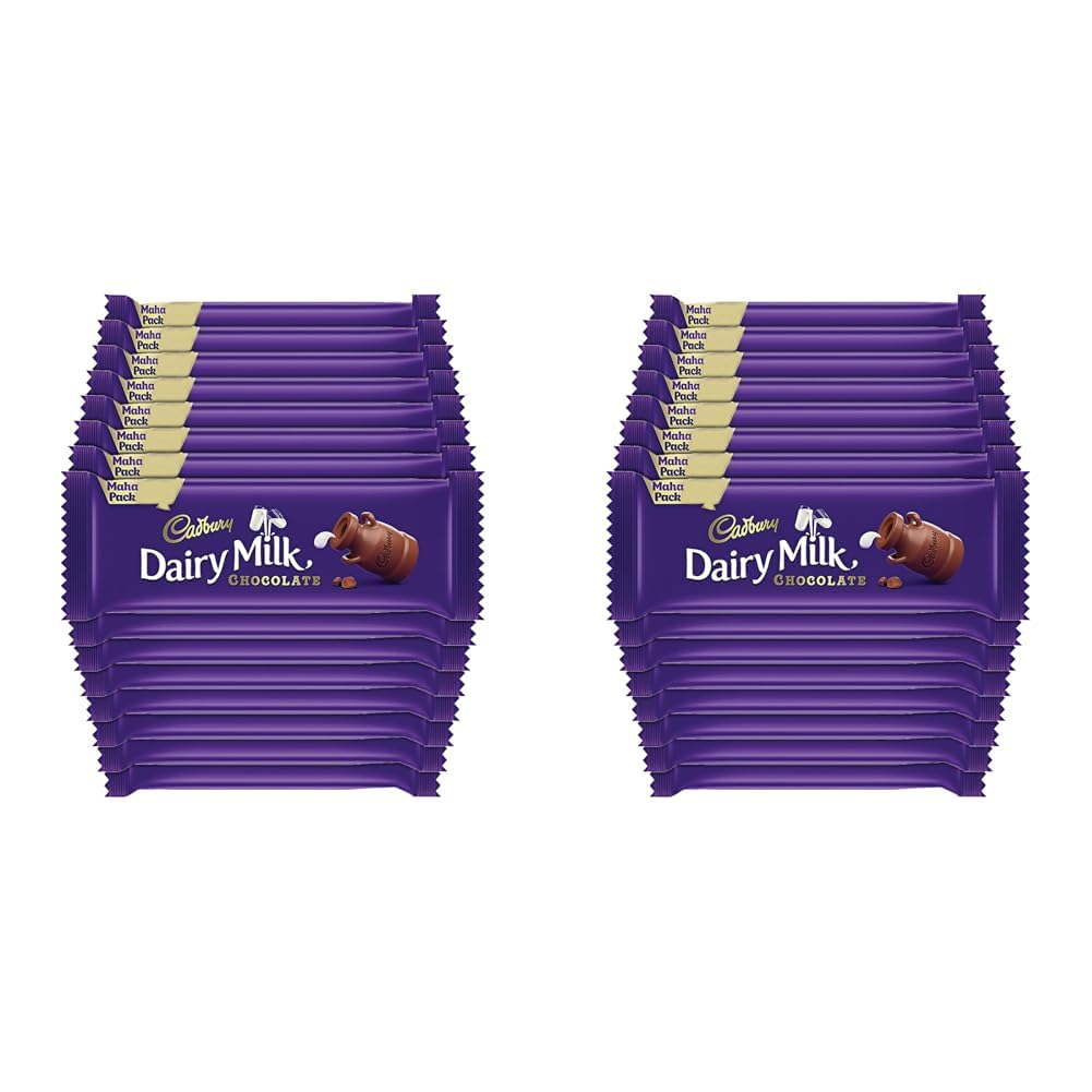 Cadbury Dairy Milk Chocolate Bar, 52 g Maha Pack (Pack Of 30) : Amazon ...