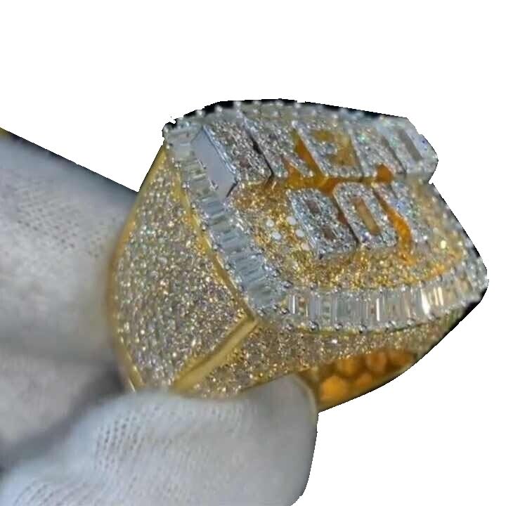 Amazon.com: SilverDia Iced Out Diamond Custom Initial Letters Name Logo ...