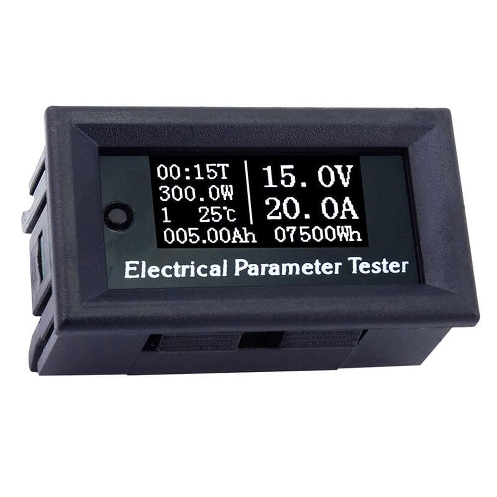 Buy 20A Mini Coulomb Counter Voltage And Current Meter Dual Display ...