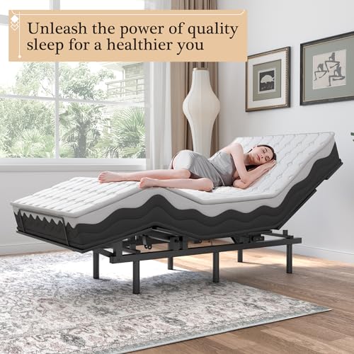 Snapklik.com : DEXSO Adjustable Bed Frame -Wireless Remote -Memory ...