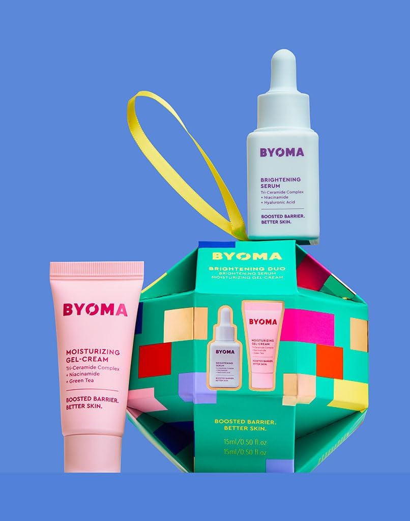 BYOMA Brightening Duo Bauble, Includes 15ml Brightening Serum and 15ml ...
