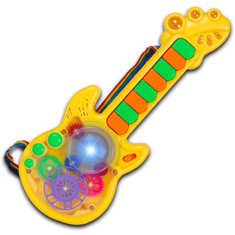 Buy Gooyo GY999-53 Battery Operated Musical Toy Guitar with 8 Keys & 3D ...