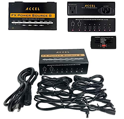 Accel Power Source 8 Isolated Output Pedal Supply Guitar Effects Pedals - 겟업