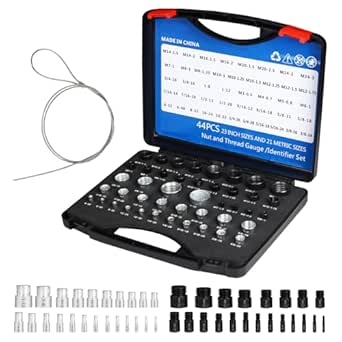 Versatile Nut and Bolt Thread Checker Box, Standard and Metric Threads ...