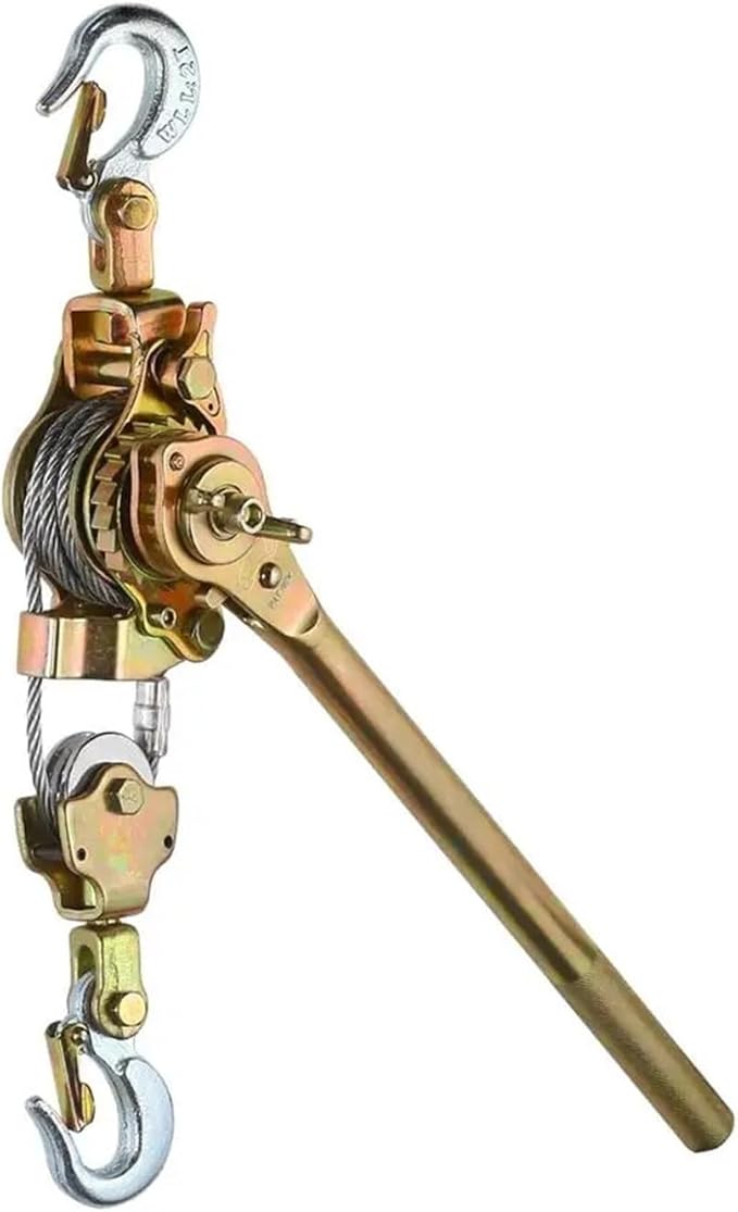 Manual Winch 1T Hand Puller with 1Ton Wire Grip, Japanese Style Ratchet ...