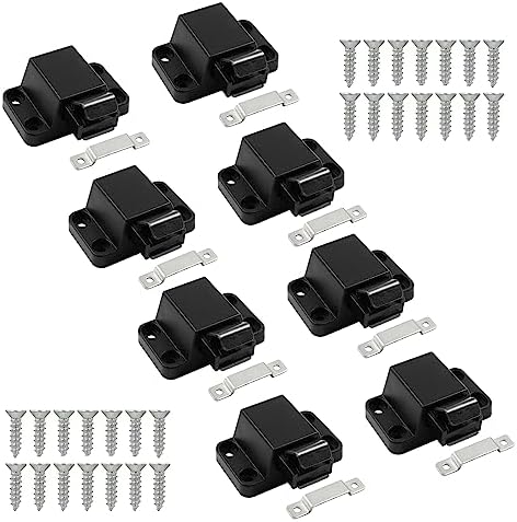 Cionyce 8 Pack Push to Open Door Latches Heavy Duty Touch Latch and ...