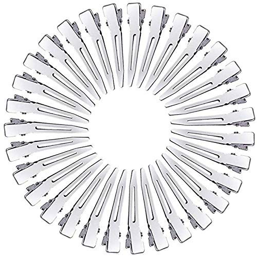 NYAMAH SALES Hairdressing Sectioning Dividing Silver Metal Clips For ...