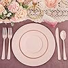 Amazon.com: YOUBET 125PCS Pink Plastic Plates - Light Pink Birthday ...