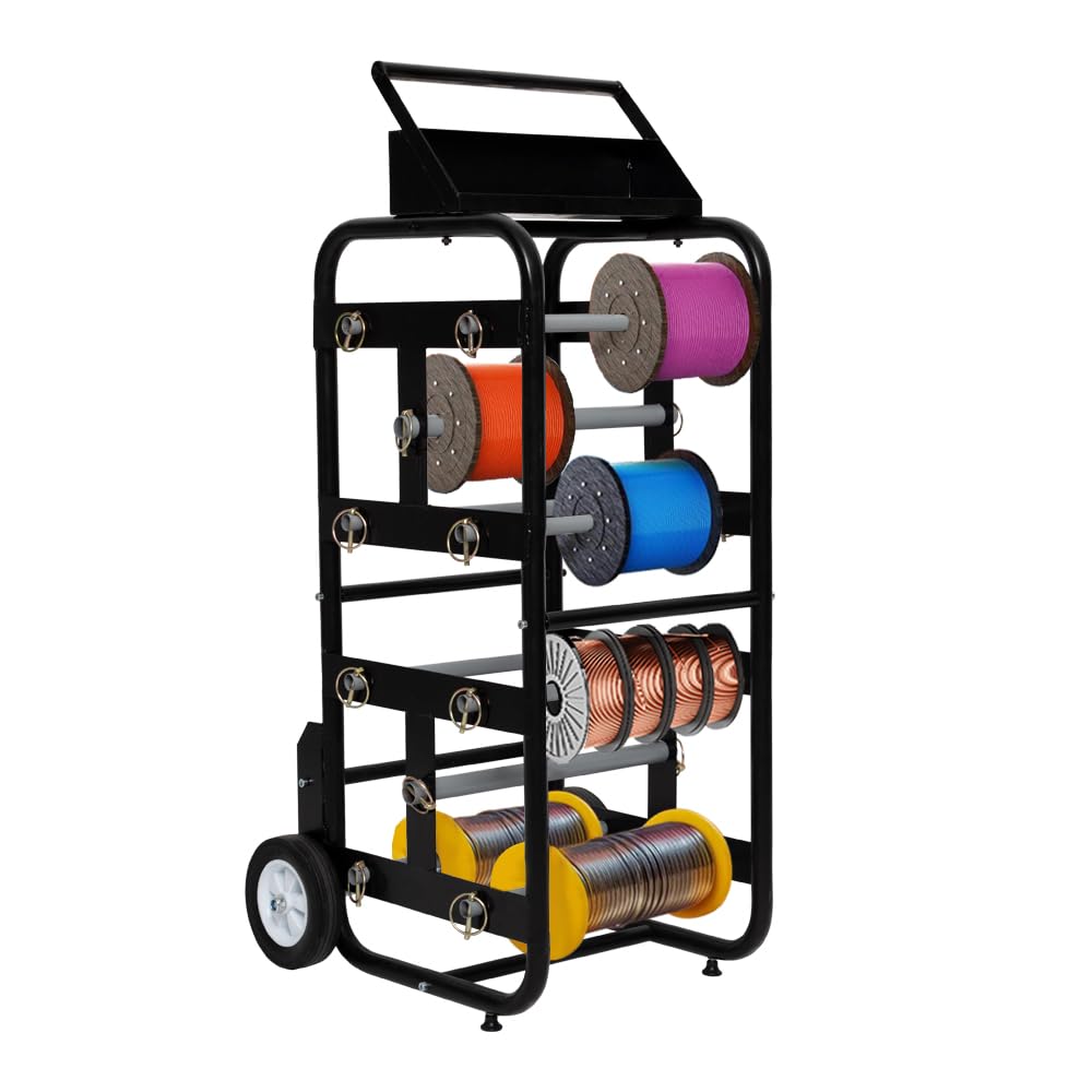 Amazon.com: Yeeoy Multiple Axle Cable Caddy, Transportable Wire Spool ...