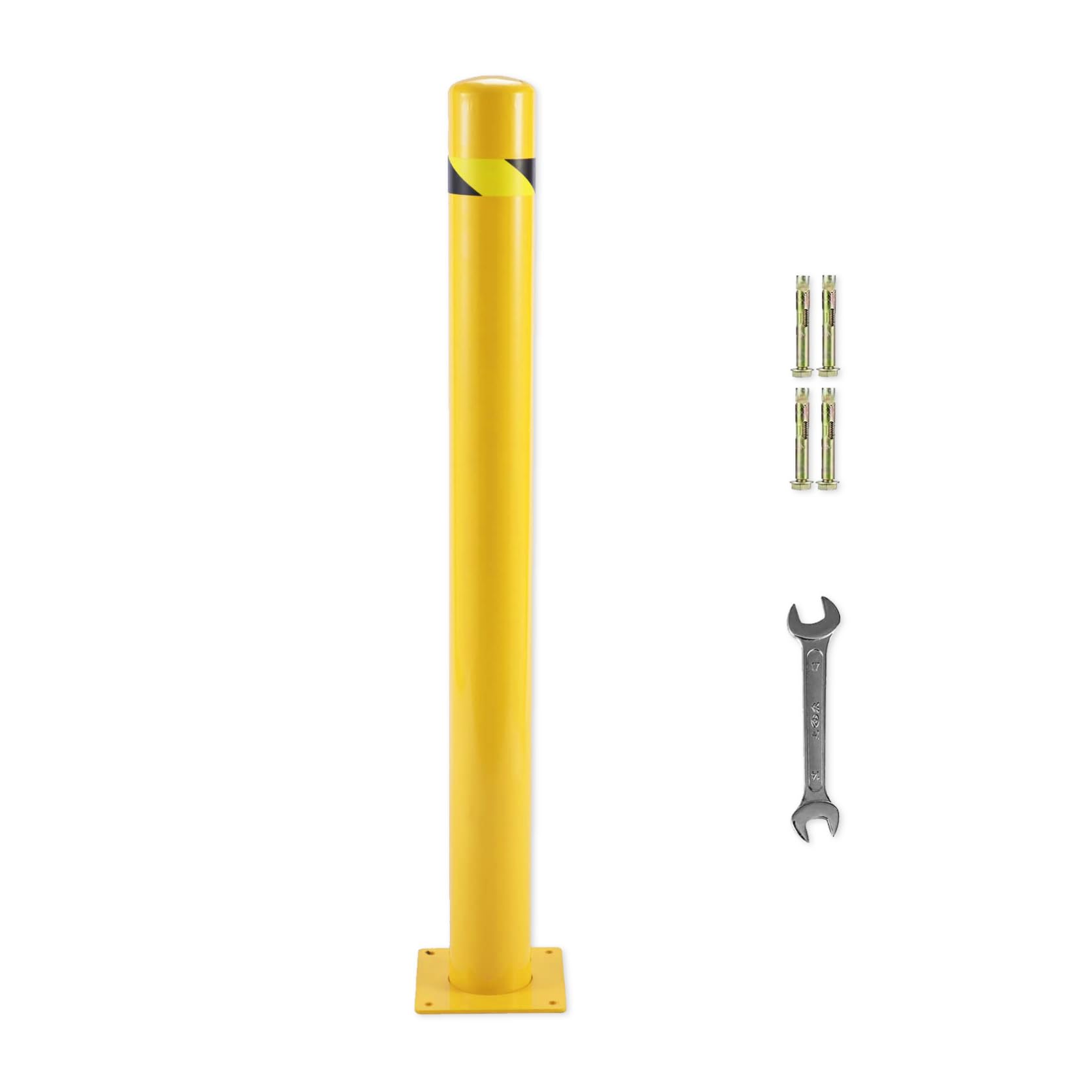Snapklik.com : Safety Bollard 5.5" OD,42" Height Bollard Post,Steel ...