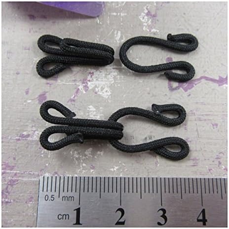 6 Pairs x Fabric Covered Hook & Eye Bra Fasteners *3 Sizes* SEW ON Fur ...